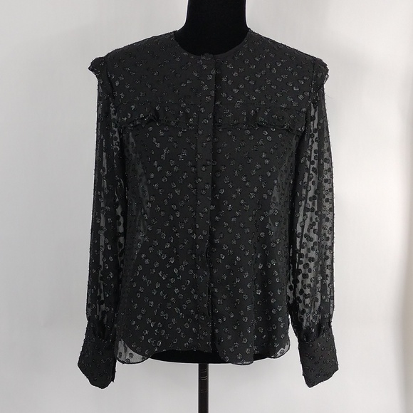 Isabel Marant | Tops | Isabel Marant Sheer Polka Dot Button Top | Poshmark